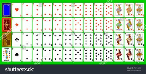 Complete Set Playing Cards Stock Vector Royalty Free 73274275