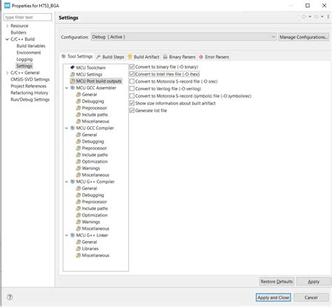 Solved How Does One Generate A Hex File From Stm32cubeid