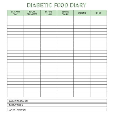 10 Best Diabetic Food Log Printable Pdf For Free At Artofit