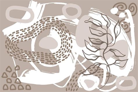Premium Vector Grunge Dry Brush Abstract Contemporary Light Beige Pattern
