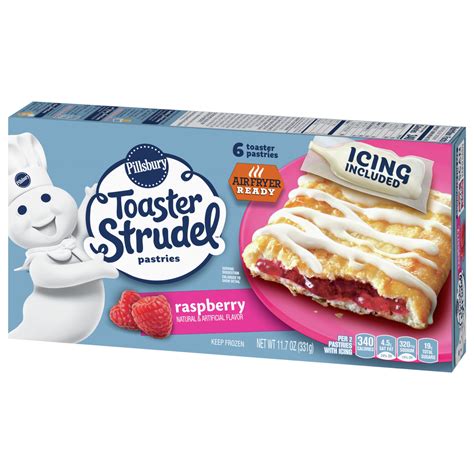 Pillsbury Toaster Strudel Toaster Pastries Raspberry Front Right Elevated