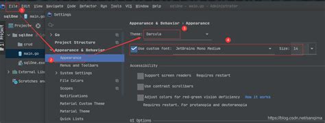 设置goland的主题、字体和背景颜色goland 主题 Csdn博客