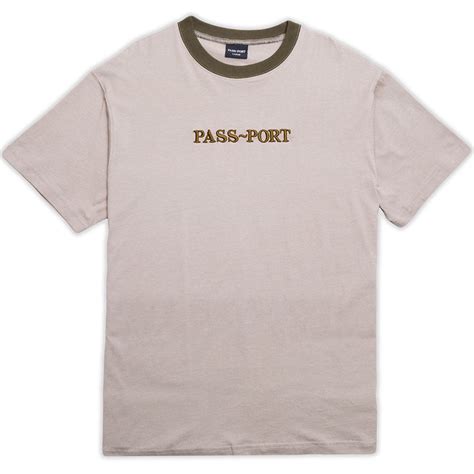 Pass~port Official Contrast Organic Tee Khaki Note Shop
