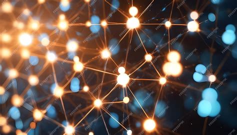 Abstract Image Of A Network Of Glowing Points And Lines Representing Connections Data Or