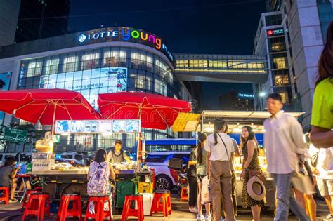South Korea Seoul Myeongdong Editorial Photography Image Of