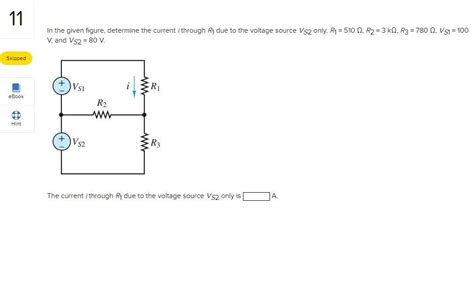 Solved In The Given Figure Determine The Current I Through Chegg