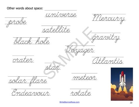 handwriting practice in space cursive made by teachers
