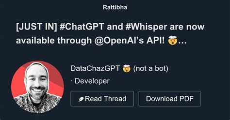 Just In Chatgpt And Whisper Are Now Available Through Openais Api 🤯 Chatgpts Api Is
