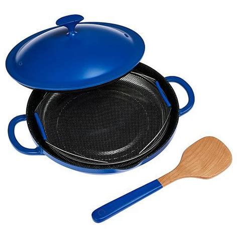 Curtis Stone Dura Pan Nonstick All Day Chefs Pan With Steamer And Tool