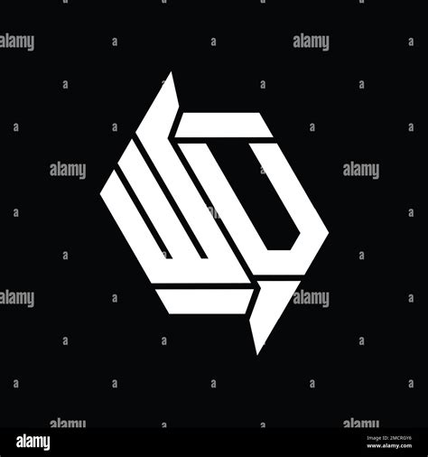 Wv Logo Monogram Hexagon Modern Abstract Shape Vector Images Design