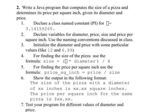 Solved 2 Write A Java Program That Computes The Size Of A