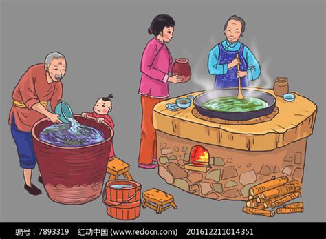 腌酸菜腌酱菜插画图片下载 红动中国
