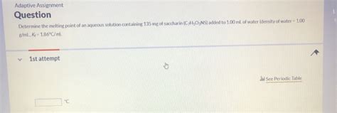 solved adaptive assignment question determine the melting