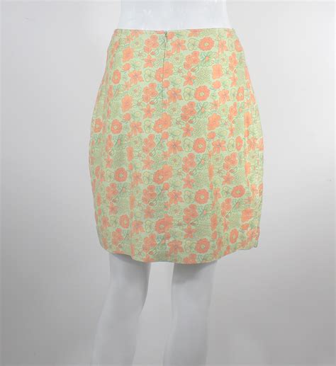 Vintage Lilly Pulitzer Floral Cotton Mini Skirt Size Momentum Vintage