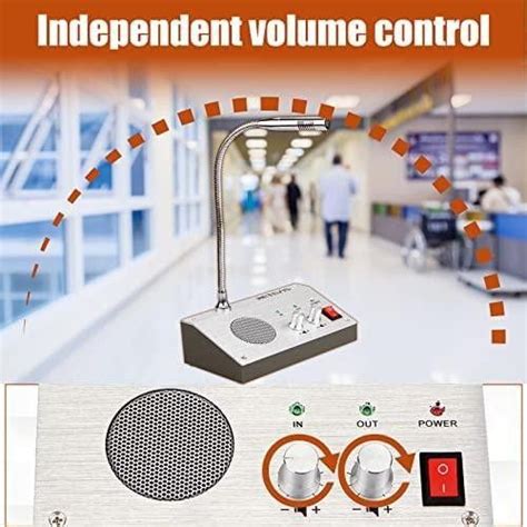Two Dual Way Audio Intercom System Bank Hospital Counter Window Intercom Microphone ZDL