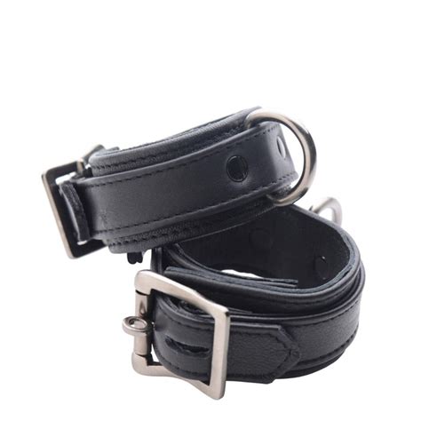 Strict Leather Luxury Locking Wrist Cuffs Online At Max Black Australia