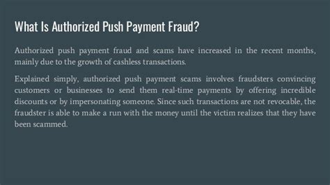 Authorized Push Payment Fraud And Scams Money2conf Money 20 Conference Pdf