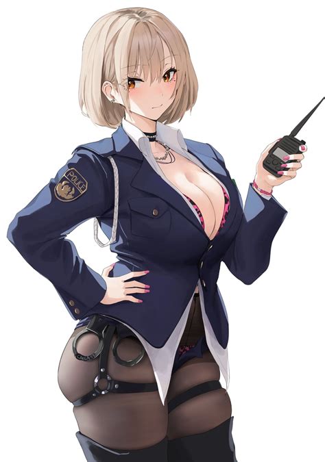 Poorly Dressed Policewoman Original Drawn By Chela77 Danbooru