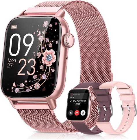 Iaret Smartwatch Damen Smartwatch Mit Telefonfunktion 1 7 HD Display