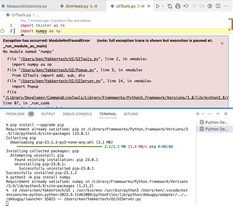 Python Vscode Import Of Pip3 Installed Modules Suddenly Quit Working