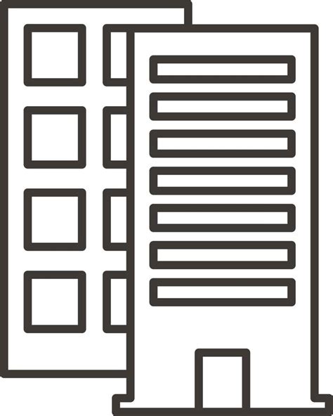 Building Outline Icon Building Vector Icon On White Background