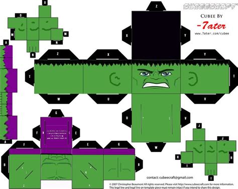 The Incredible Hulk Cubeecraft By Topduelist On Deviantart Papercraft