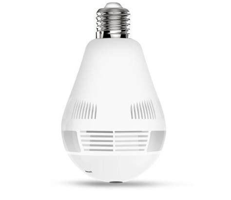 Wifi P2p Lamp Bulb Dvr Ip Camera Hd 960p 360 Degree Globe Panorama Cam