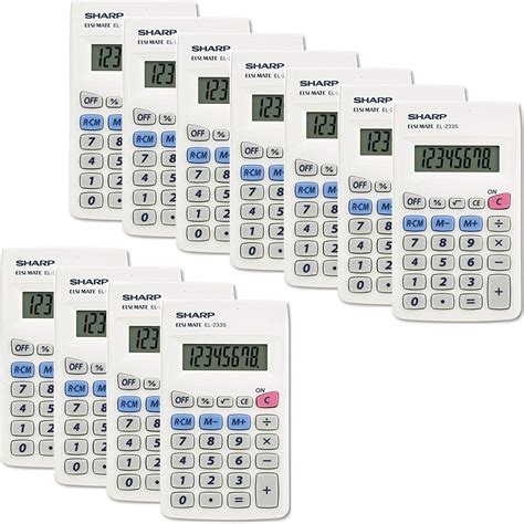 Sharp El233sb Standard Function Calculator 11pack