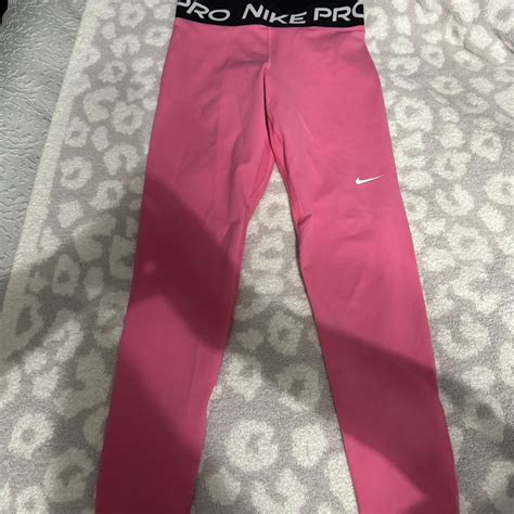 Small Pink Nike Pro Leggings Depop