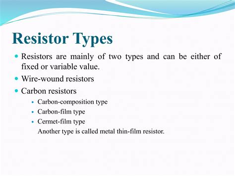Passive Circuit Elements Ppt