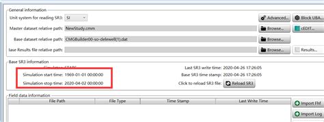 利用cmost进行历史拟合时，如图所示，在base Sr3 Information部分显示模拟结束时间是1981 03 01，与基础模型不符，是什么原因？ Learn Cmg