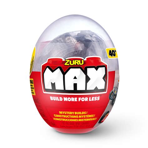 Zuru Max Build Construction Surprise Egg Capsule 40 Bricks Toyworld