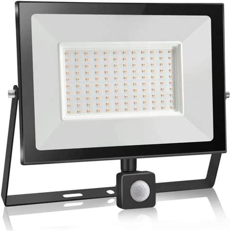 Projecteur LED 100W avec détecteur de mouvement Blanc IP65 étanche Cdiscount Maison