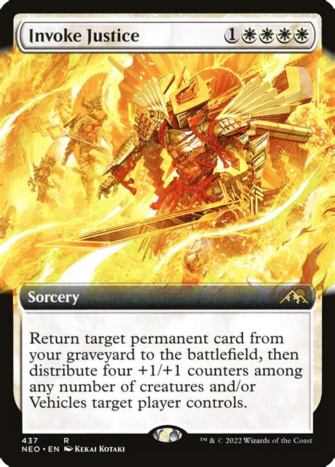 Invoke Justice · Kamigawa Neon Dynasty Neo 437 · Scryfall Magic The