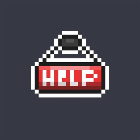 Help Sign Board In Pixel Art Style 45692793 Vector Art At Vecteezy