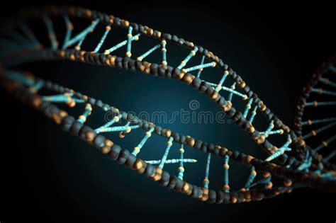 Dna Double Helix With Complementary Base Pairs Forming Unique Shape