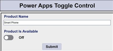 how to use power apps toggle control