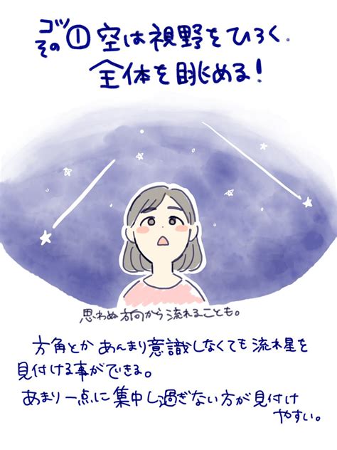 「流星群観測は10年以上ゆるく続けてる趣味です 」しおみ なおこ｜イラストレーターの漫画