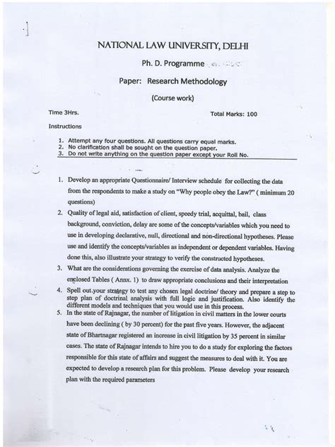 Phd Question Paper 2020 Pdf Methodology Science