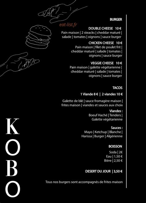 Kobo Street Food à Lavilledieu Menu Et Photos