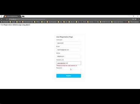 Simple Form Validation In Jquery Using Regular Expression Skptricks