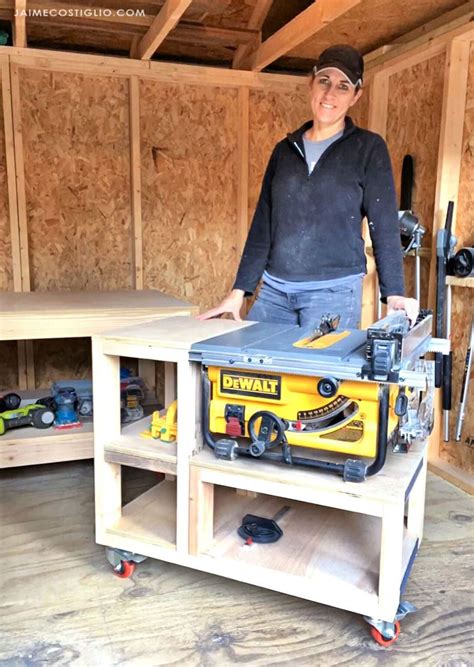 Diy Table Saw Cart Free Plans Artofit
