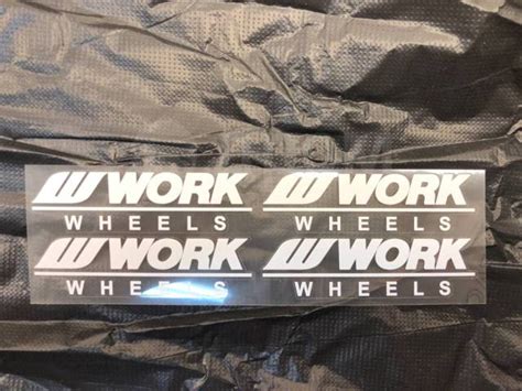 Купить Наклейки WORK Wheels белые 4 шт (9x2.5 см) в Хабаровске по цене ...