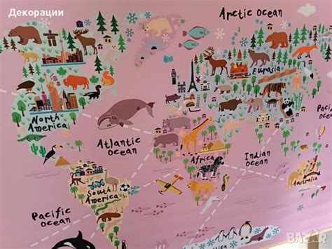 Нова географска карта за момиче в Декорация за дома в гр Пловдив