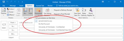 How To Send Protected Emails Using Message Permission Rules Support And Information Zone