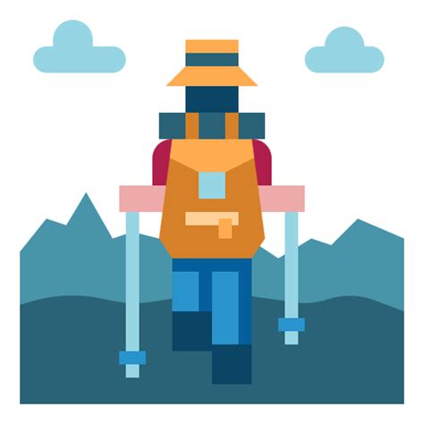 Icono De Senderismo PongsakornRed Flat