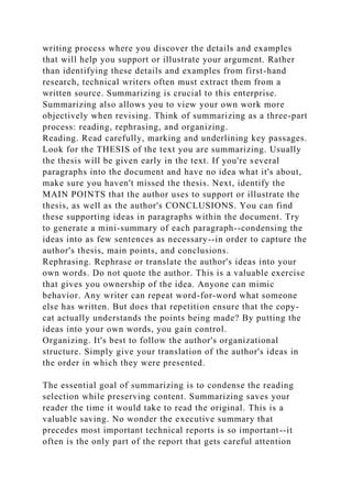 The Summaryevaluation Memo Is A Key Assignment In This Course We Docx