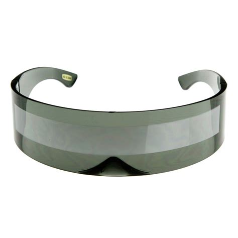 Futuristic Wrap Around Monoblock Shield Sunglasses