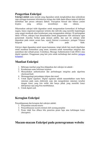 Pengertian Enkripsi Pdf
