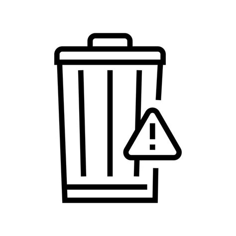Trash Can Line Icon Vector Illustration Sign 10152013 Vector Art At